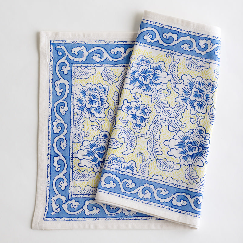Indian Hand Block Print Table Linen 100% cotton - Malabar design | The ...