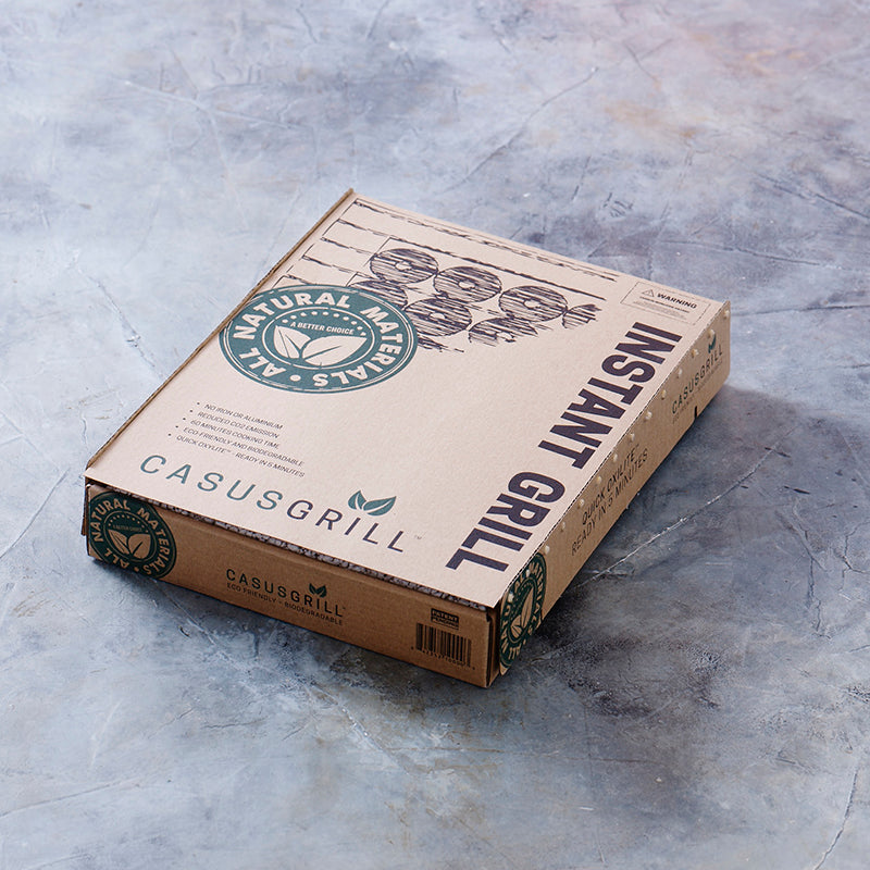 CasusGrill bio-degradable single-use barbecue - heats up in 5 minutes ...